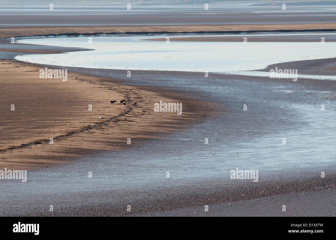 River Severn at low tide, mud bank, riverside, muddy pebbles, rock ...