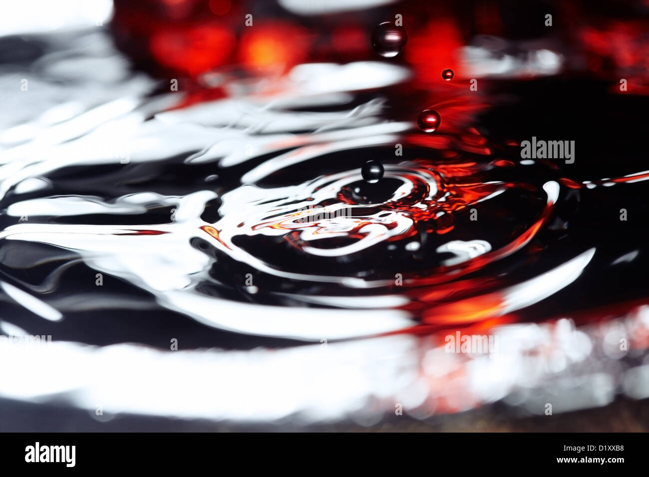 Splashing drop in the liquid. Extremely close-up photo Stock Photo - Alamy
