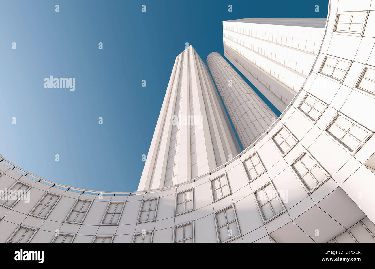 high buildings viewing from the bottom Stock Photo - Alamy