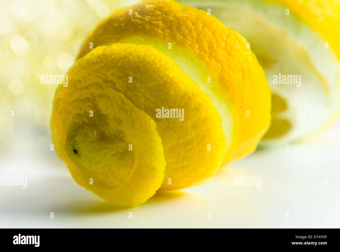 Fresh lemon , focus on a center Stock Photo - Alamy