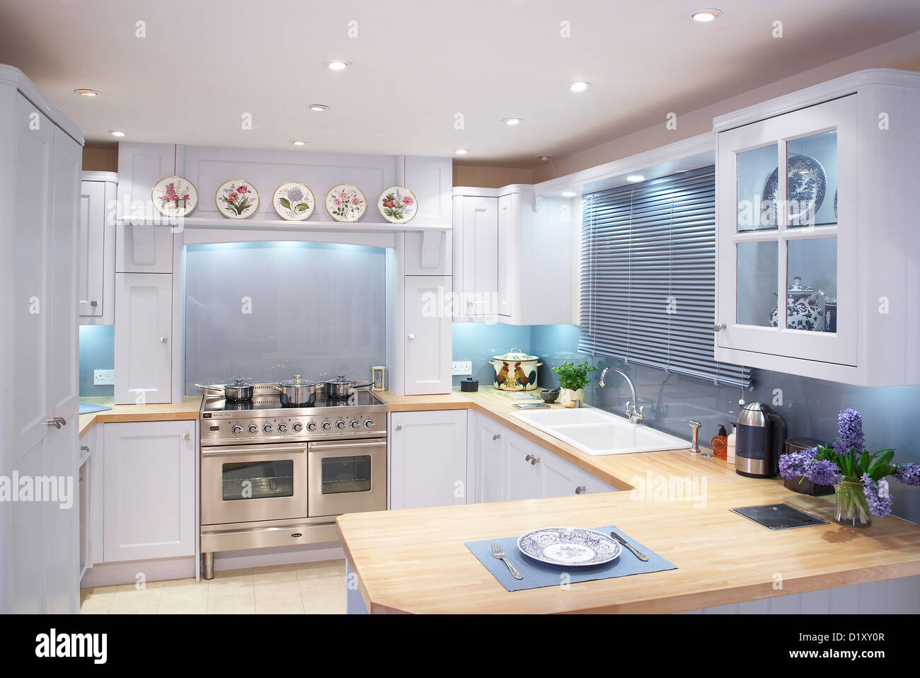 Modern kitchen interior, Uk Stock Photo - Alamy