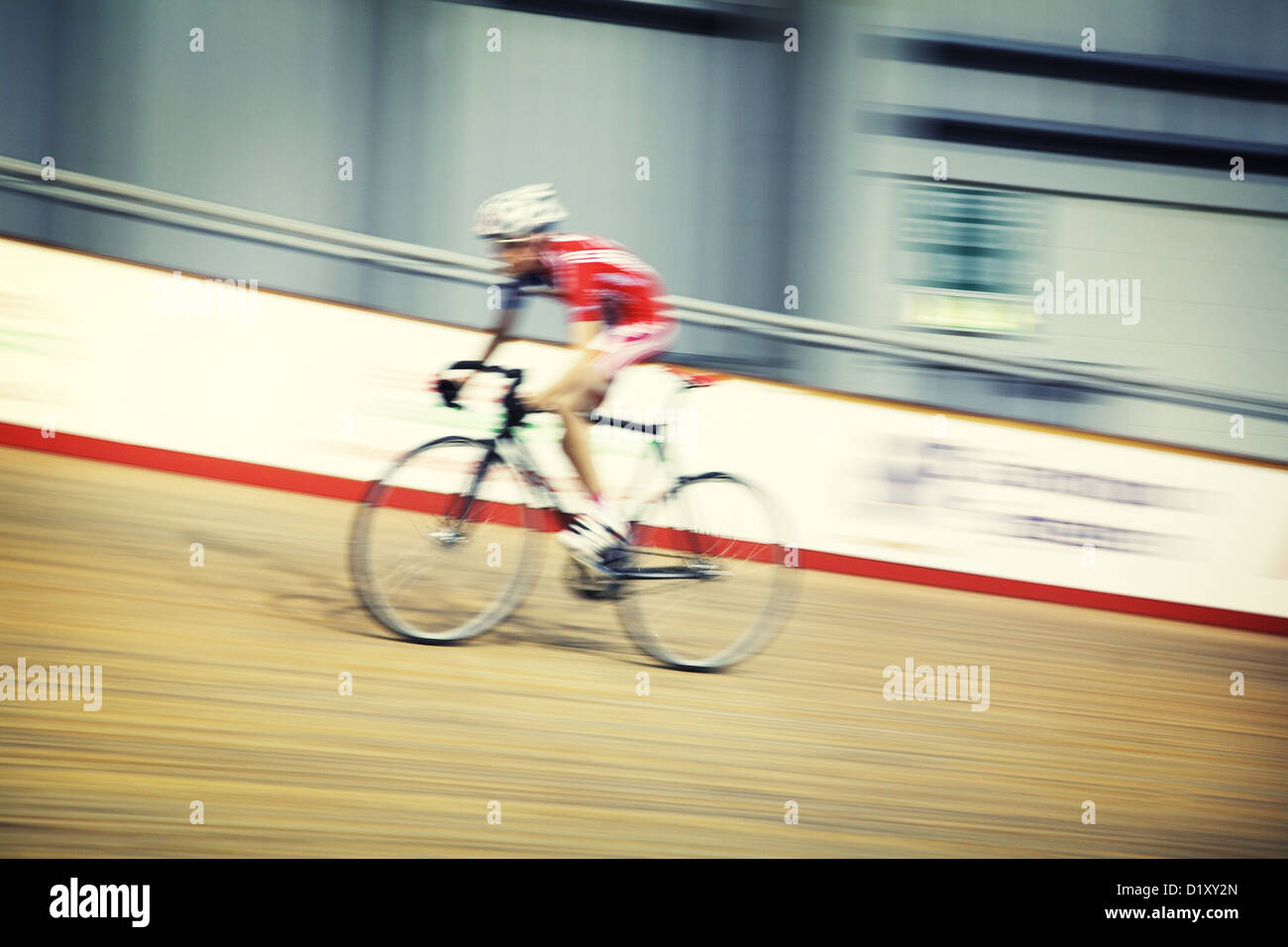 Track cyclist racing in velodrome hi-res stock photography and images ...