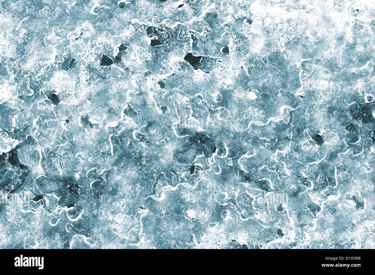 Blue texture of partially melted ice pattern Stock Photo - Alamy