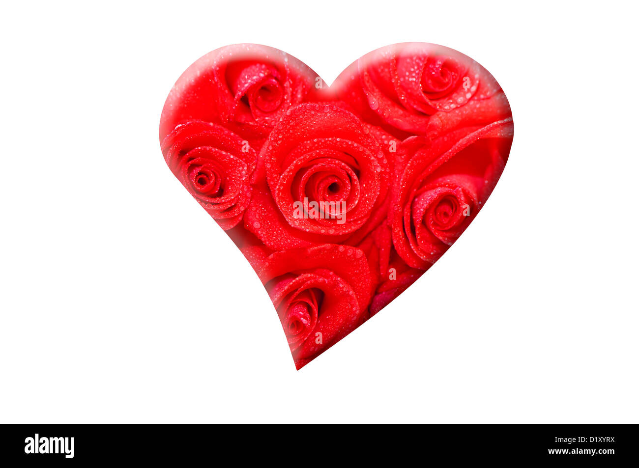 Rose flower heart shape Cut Out Stock Images & Pictures - Alamy