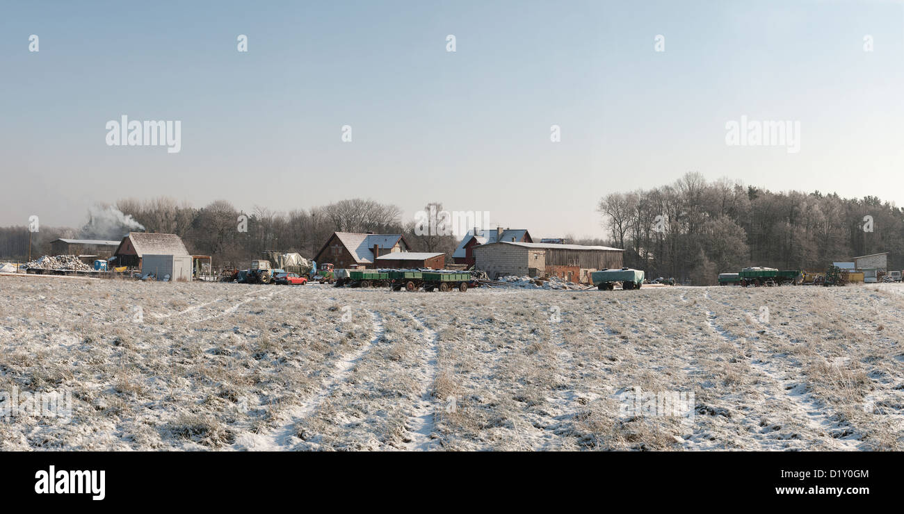 Agriculture farm building winter scenic hi-res stock photography and ...