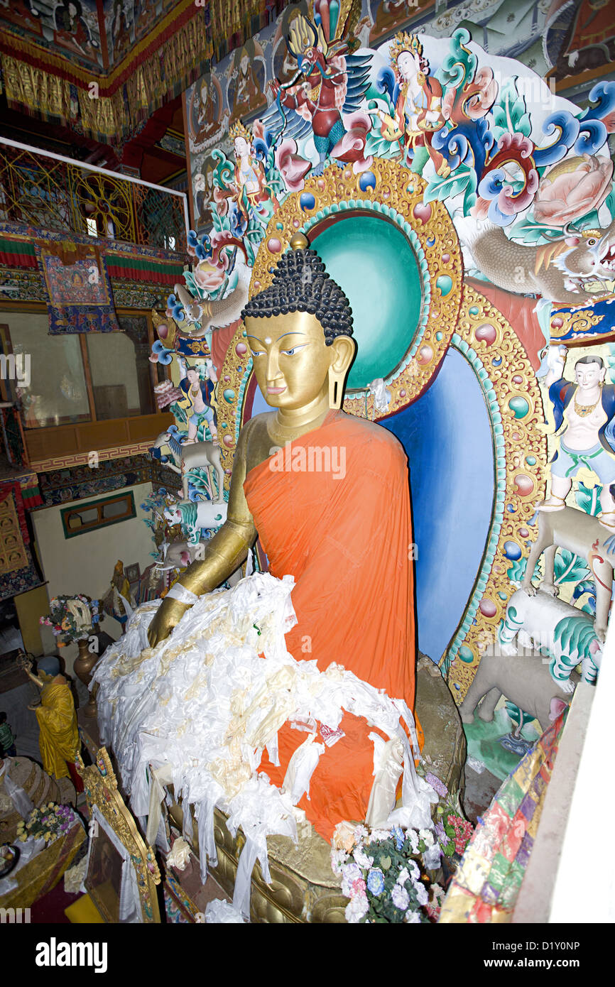 Buddha Statue in Main Assembly hall, Tawang Monastery. The largest ...