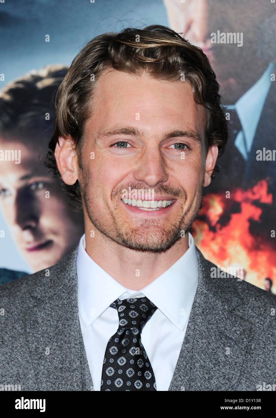 Actor Josh Pence arrives at the film premiere for "Gangster Squad" at ...