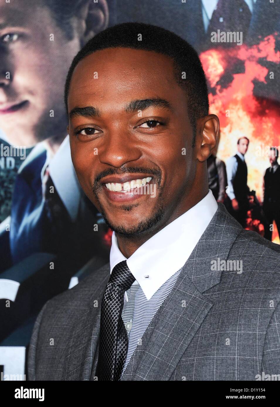Actor Anthony Mackie arrives at the film premiere for "Gangster Squad ...