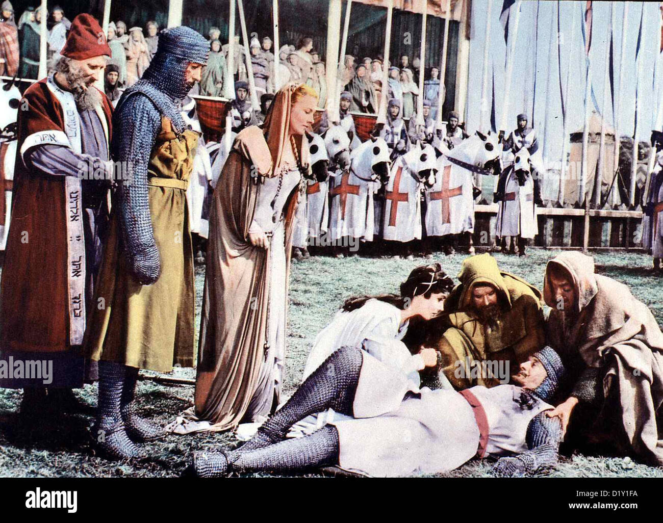 Ivanhoe, Der Schwarze Ritter Ivanhoe Robert Taylor (2.v.l), Joan ...