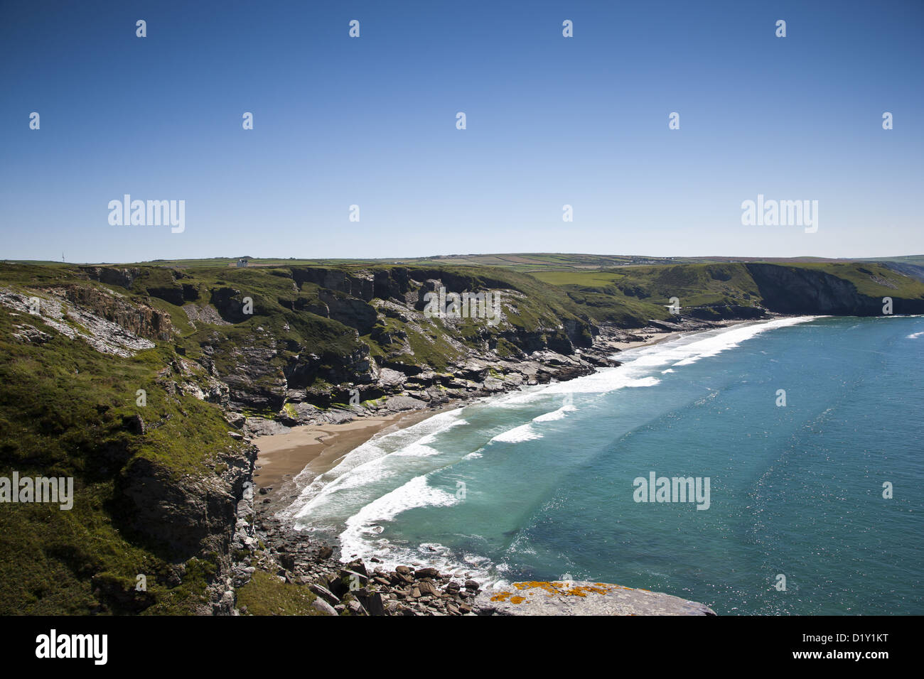 South West Coast Path, Trebarwith Strand to Tintagel Stock Photo - Alamy