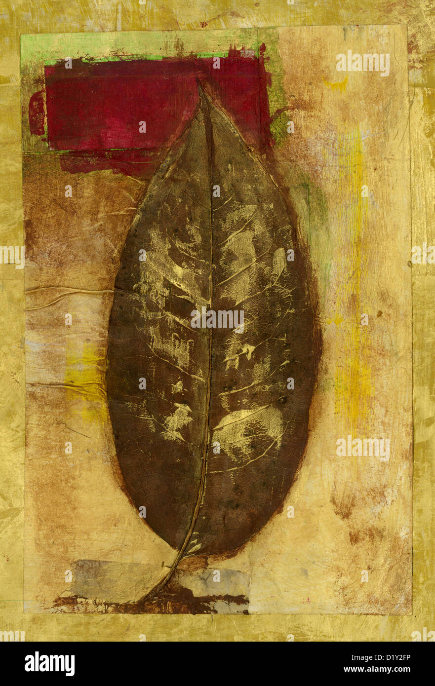 Gold leaf on painting hi-res stock photography and images - Alamy