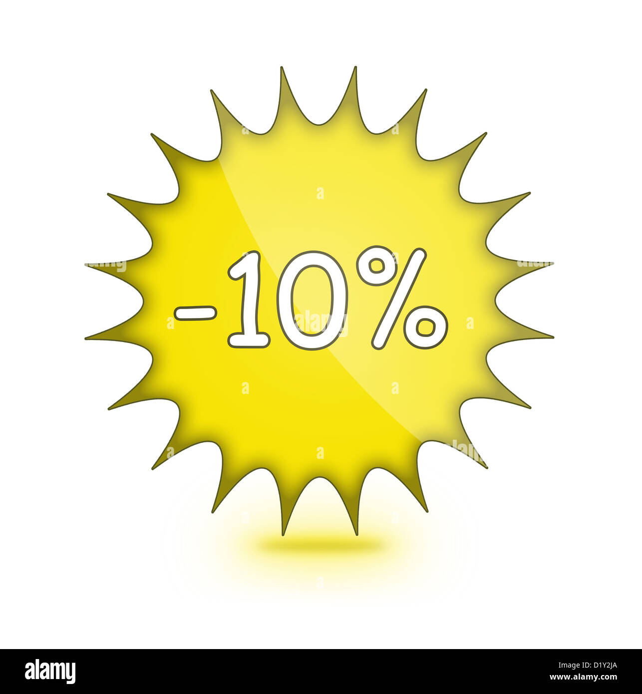 10 percent discount icon yellow hi-res stock photography and images - Alamy