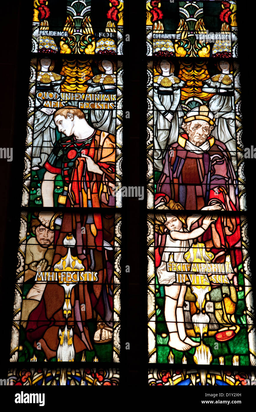 Stained Glass Window at St Nicolas de Myre Cathedral; Fribourg ...