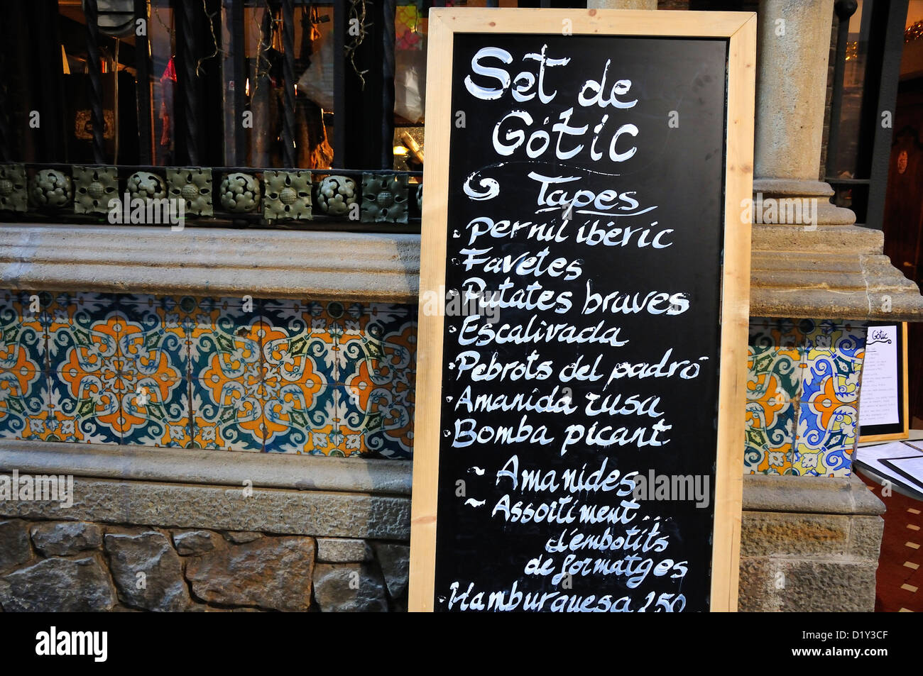 Barcelona menu hi-res stock photography and images - Alamy