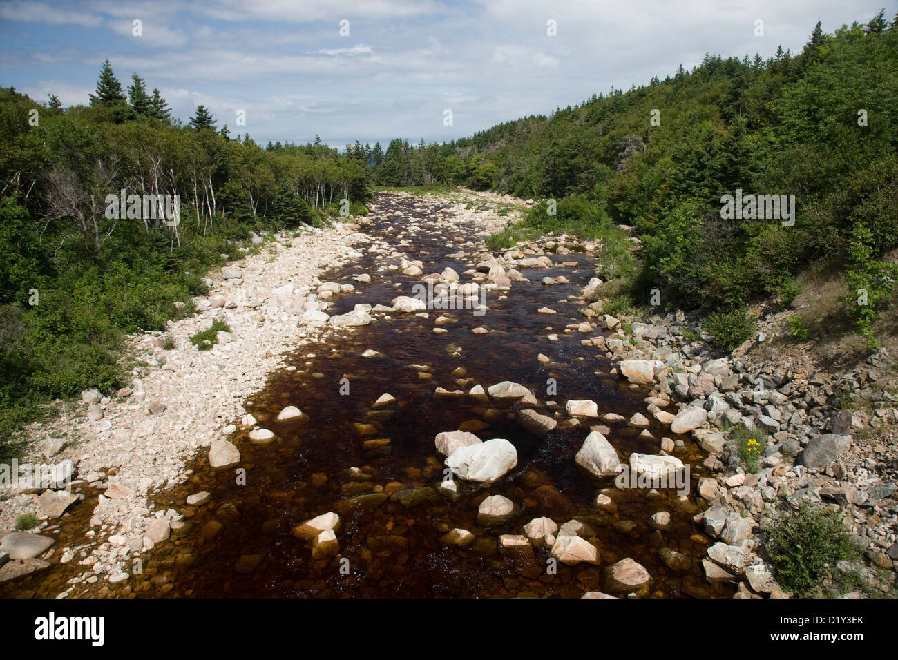 The Mackenzie River valley on the Cabot Trail, Cape Breton, Nova Scotia ...