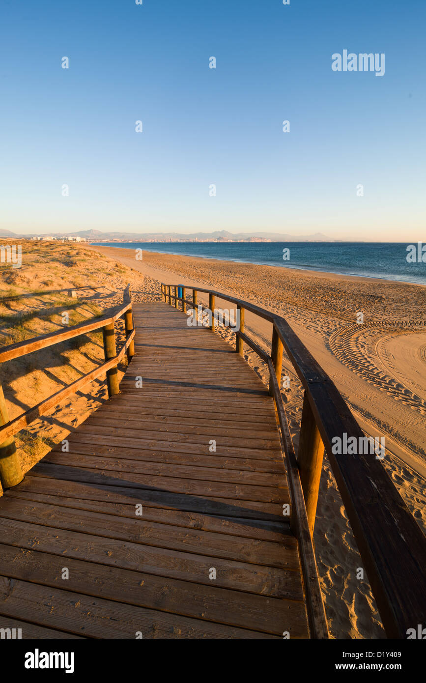 Spain alicante beach footbridge hi-res stock photography and images - Alamy