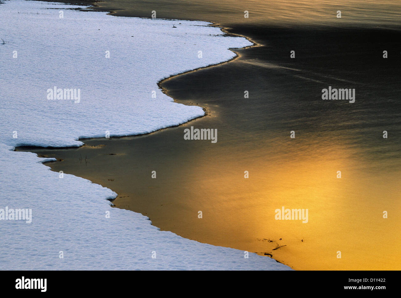 Sunset Reflected on Water Stock Photo - Alamy