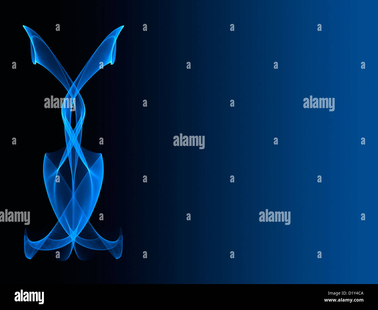 Abstract blue object against blue background Stock Photo - Alamy