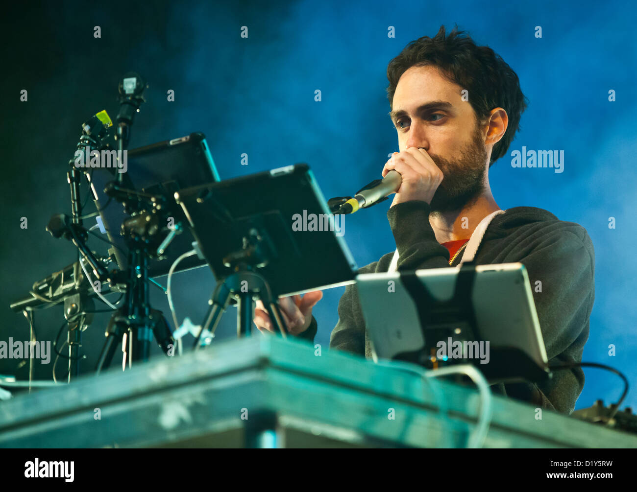 Beardyman live at Brisfest 2012, Ashton Court, Bristol Stock Photo - Alamy