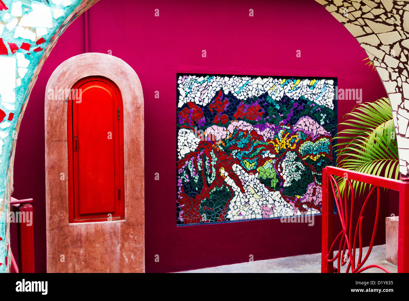 Exterior of Jill Logan gallery in Todos Santos, Baja, Mexico Stock ...