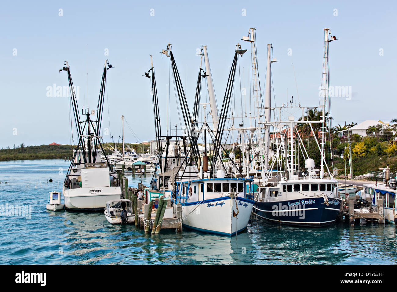 Port at Spanish Wells, St Georges Cay, Eleuthera, The Bahamas Stock ...