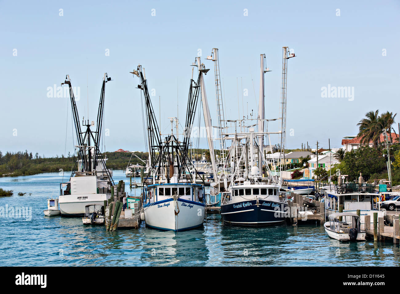 Port at Spanish Wells, St Georges Cay, Eleuthera, The Bahamas Stock ...