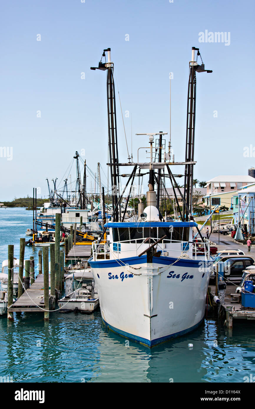 Port at Spanish Wells, St Georges Cay, Eleuthera, The Bahamas Stock ...