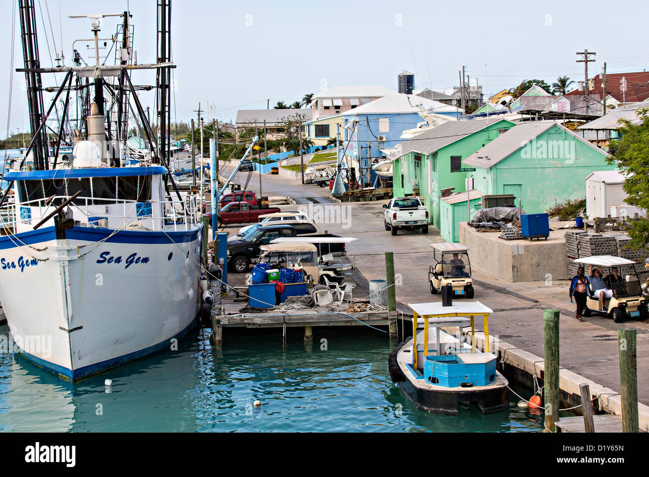 Port at Spanish Wells, St Georges Cay, Eleuthera, The Bahamas Stock ...