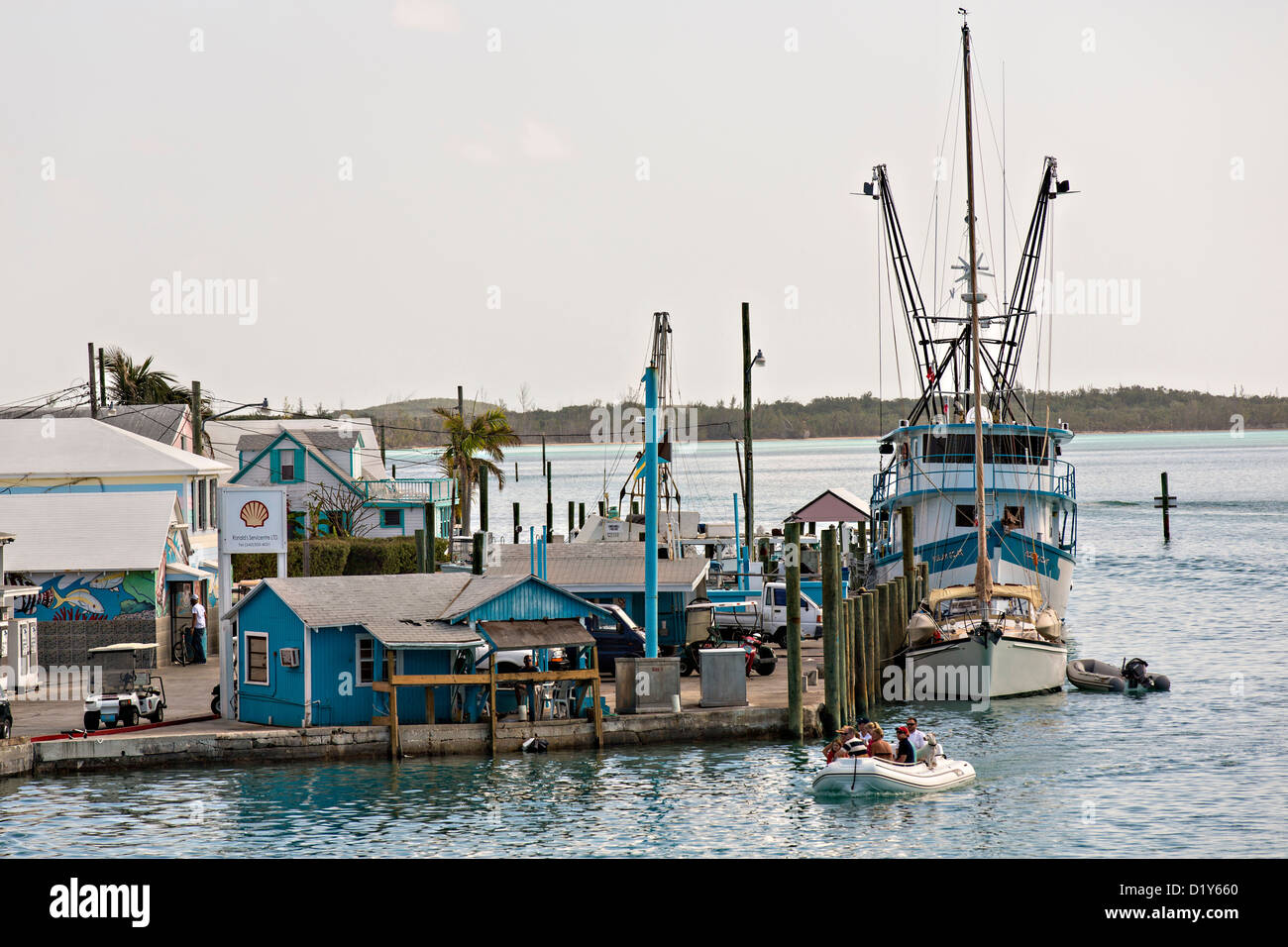 Port at Spanish Wells, St Georges Cay, Eleuthera, The Bahamas Stock ...