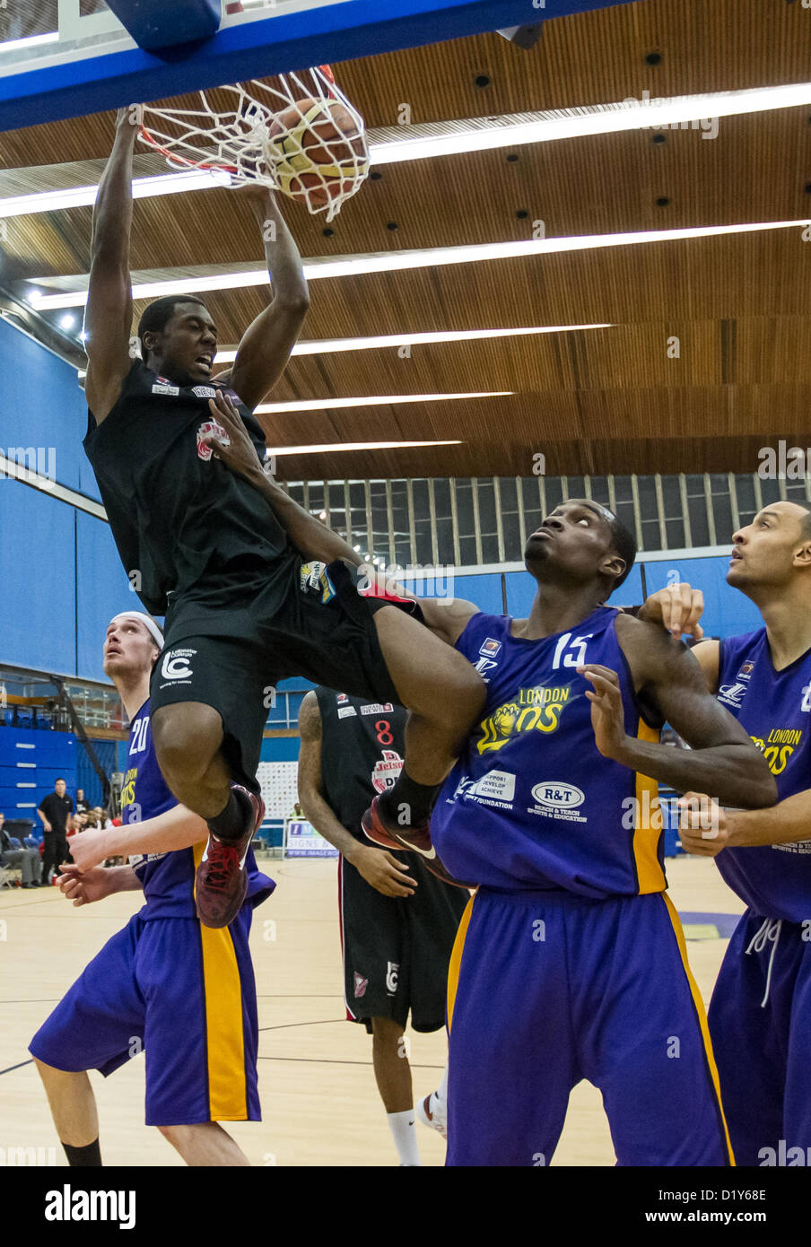 08.01.2013 London, England. Leicester Riders point guard Connor ...