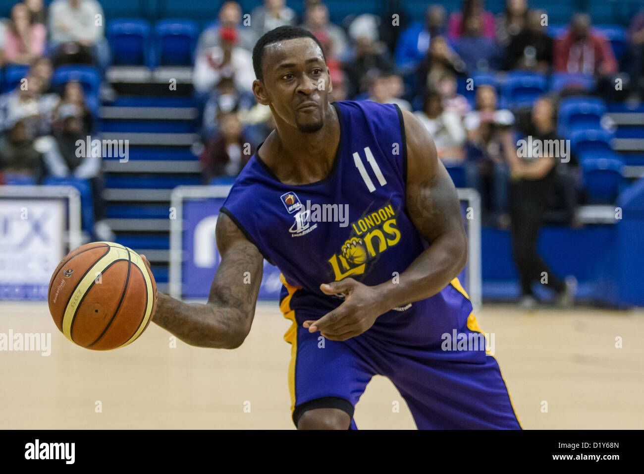 08.01.2013 London, England. London Lions British forward Mike Martin ...