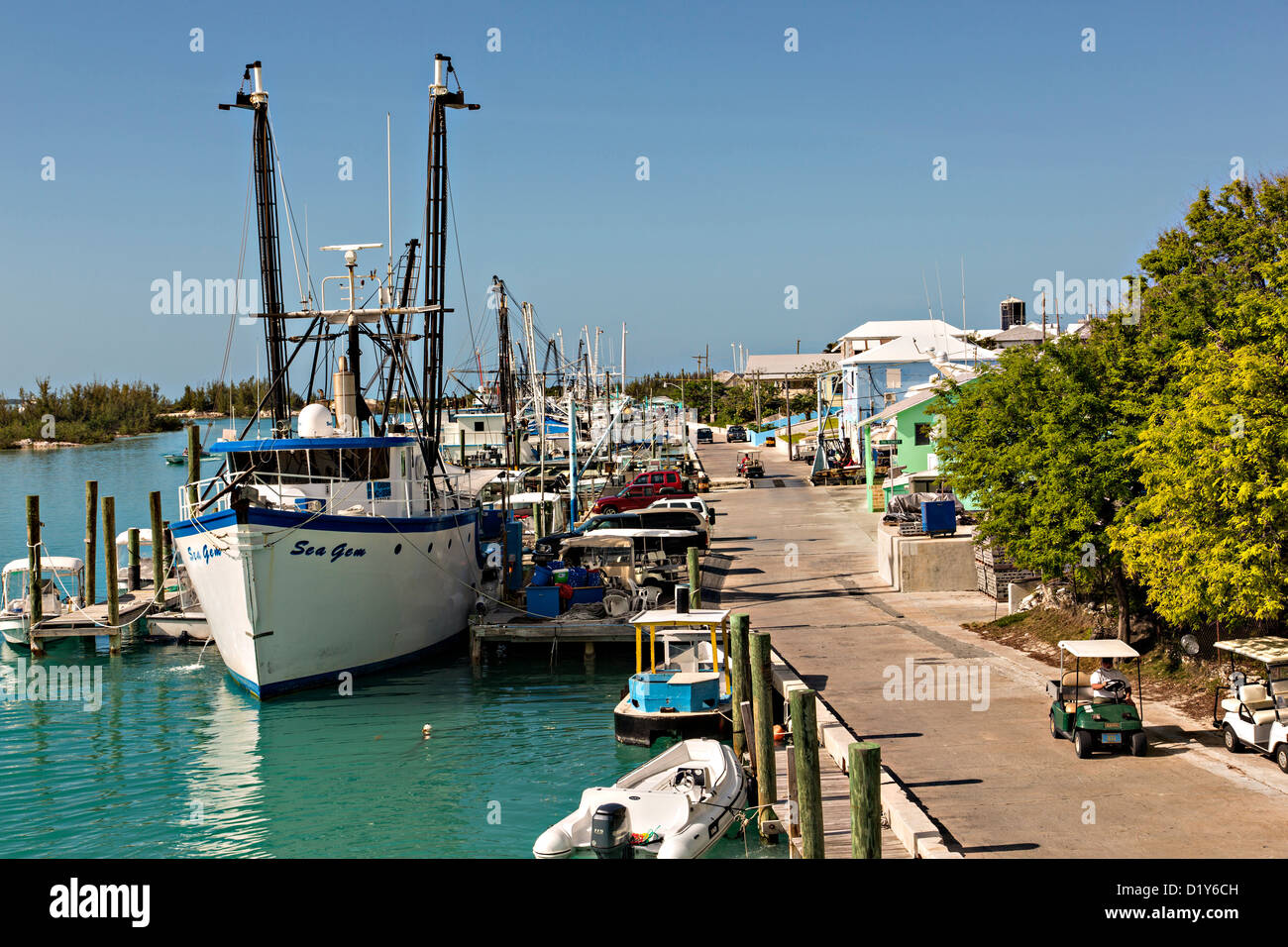 Port at Spanish Wells, St Georges Cay, Eleuthera, The Bahamas Stock ...