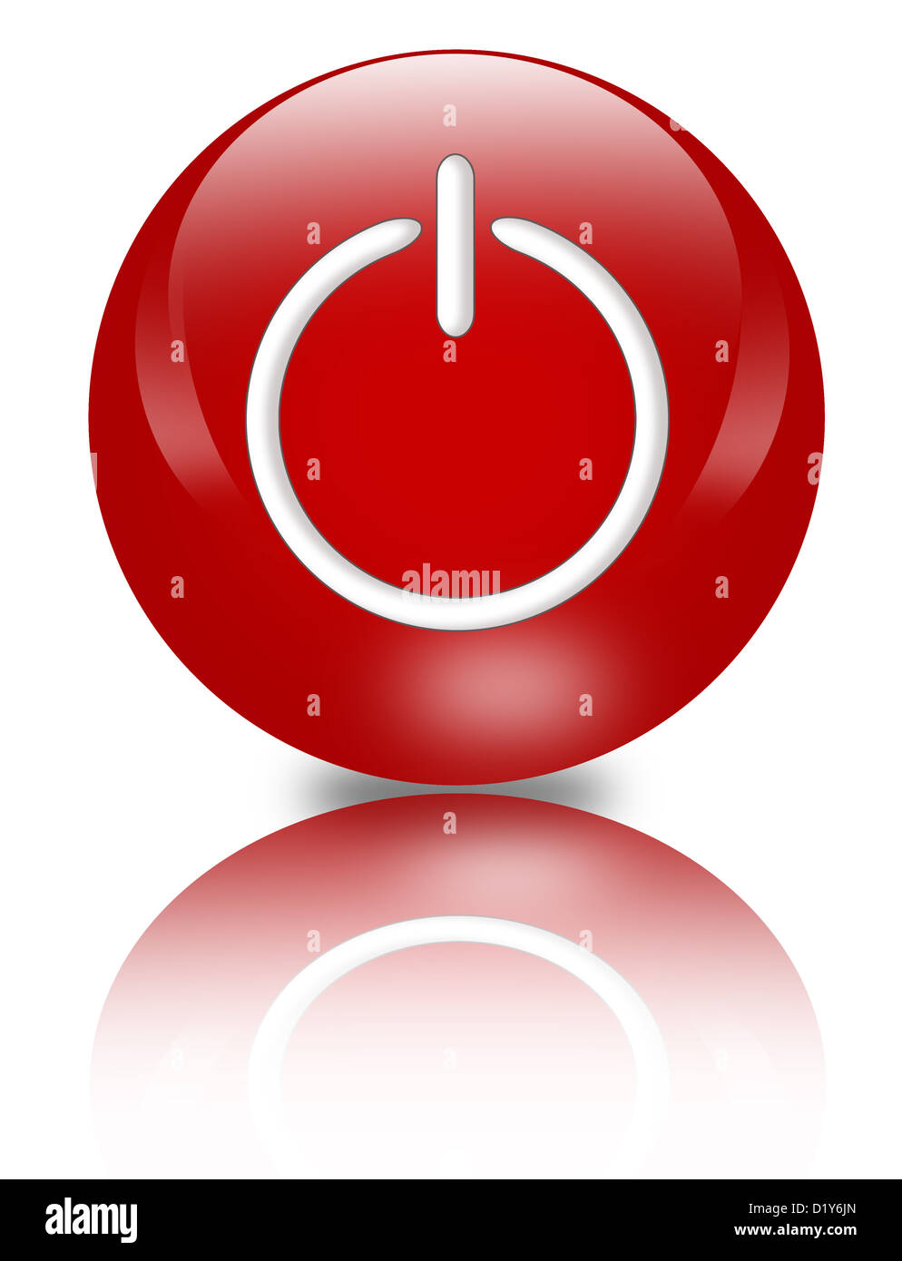 Computer generated power button Stock Photo - Alamy