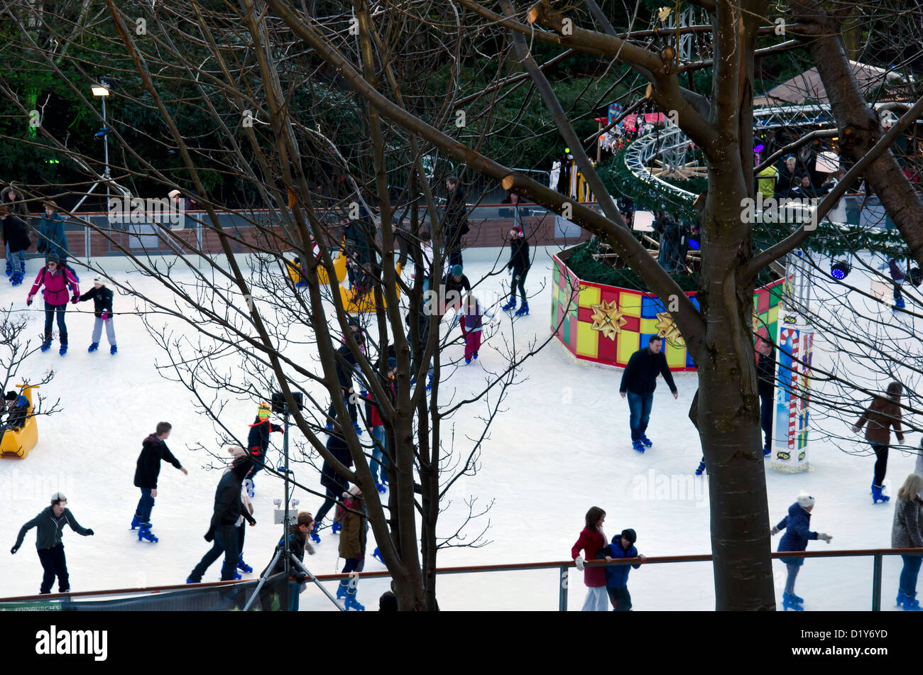 The Ice Skating Rink in Princes Street Gardens, Edinburgh, Scotland ...