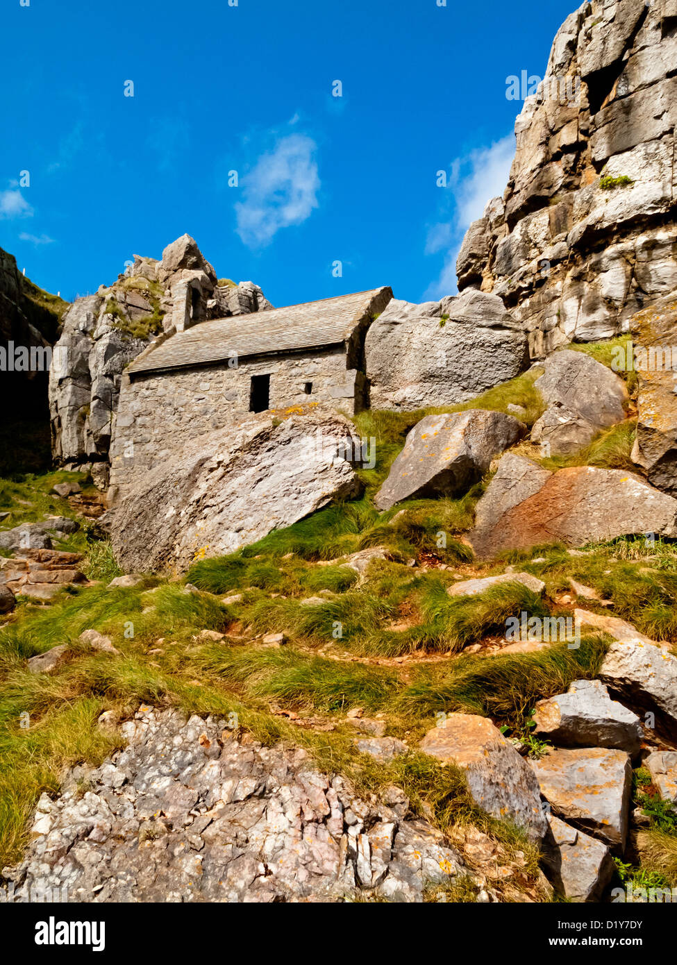 Saint govan chapel hi-res stock photography and images - Alamy