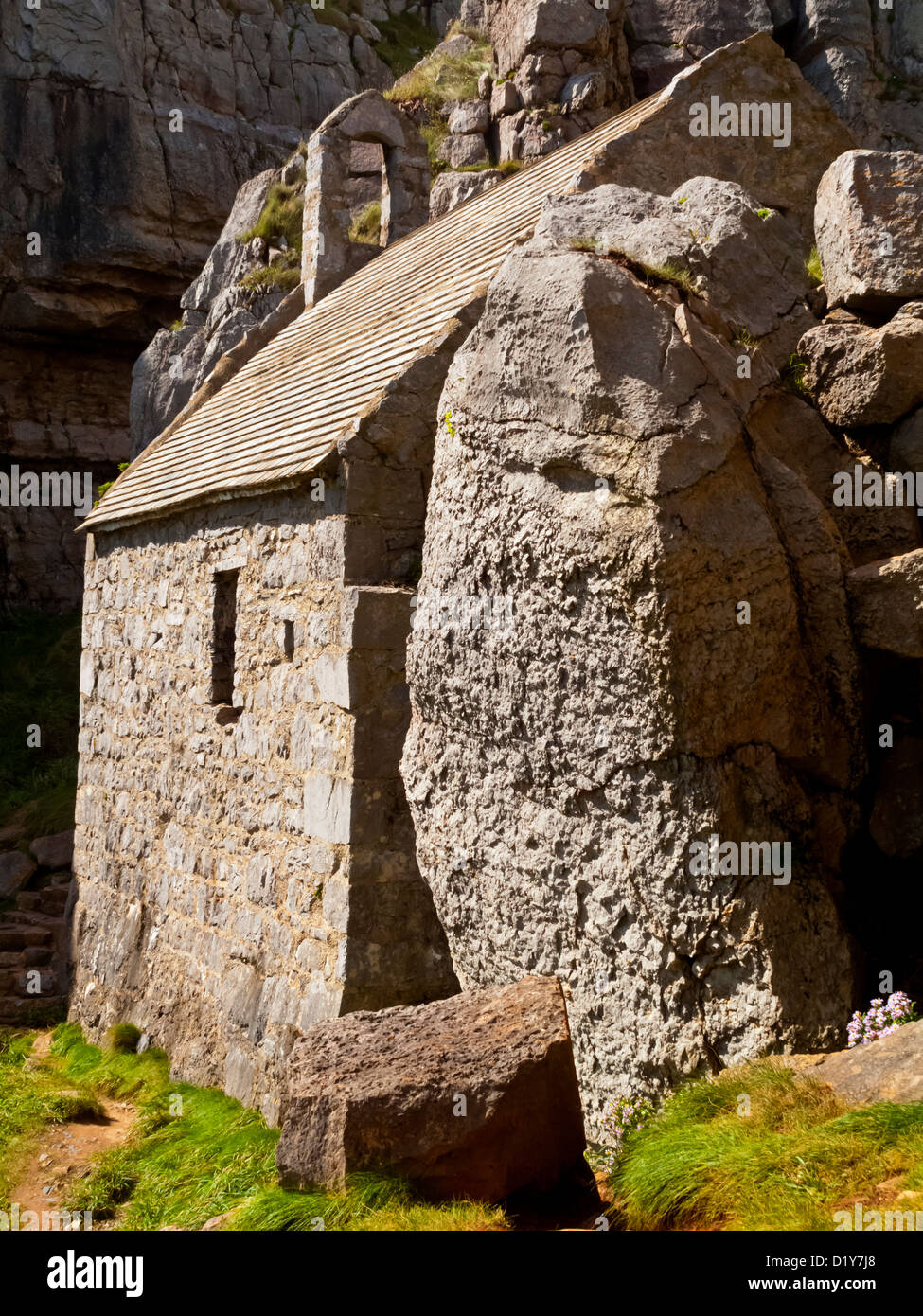 Saint govan chapel hi-res stock photography and images - Alamy