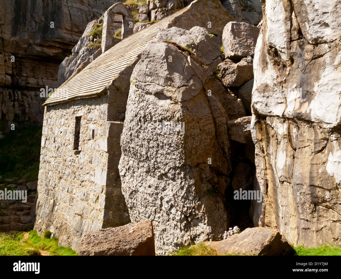 Saint govan chapel hi-res stock photography and images - Alamy