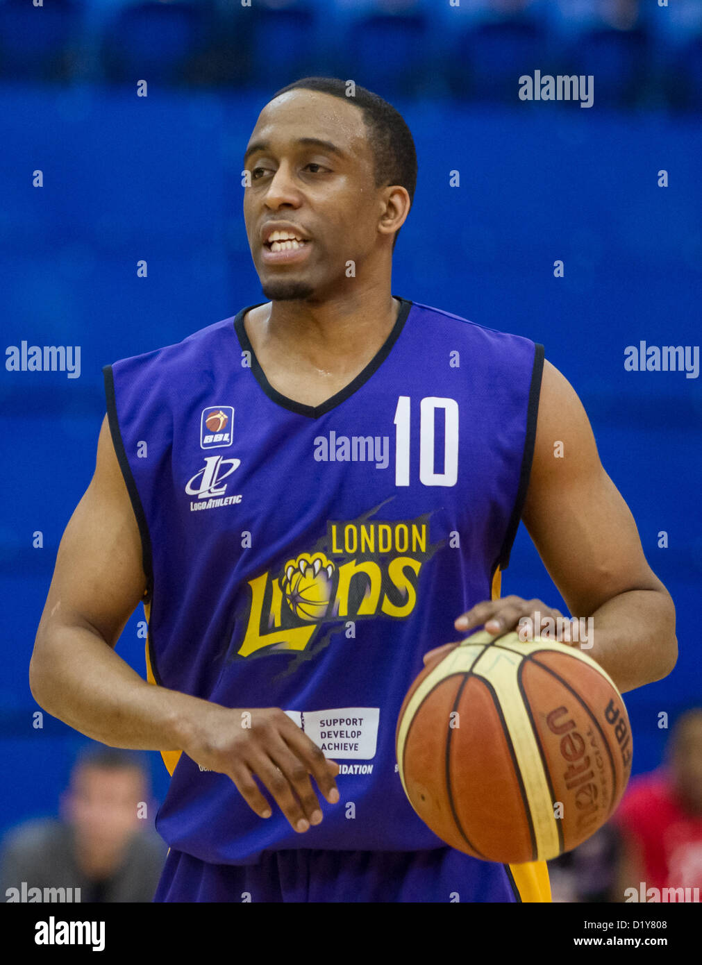 08.01.2013 London, England. London Lions British guard Perry Lawson (10 ...