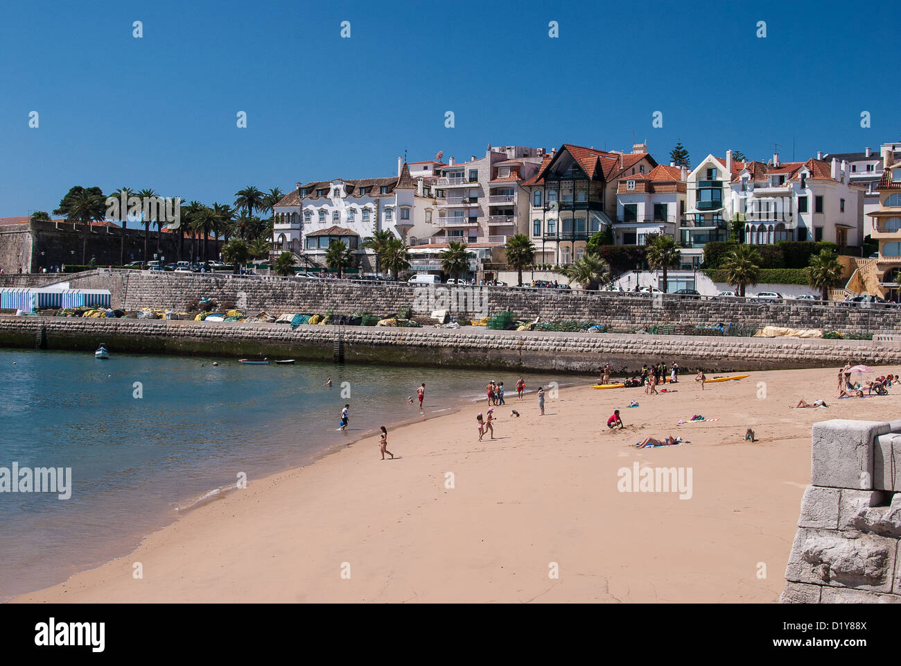 Cascais beach in Portugal Stock Photo - Alamy