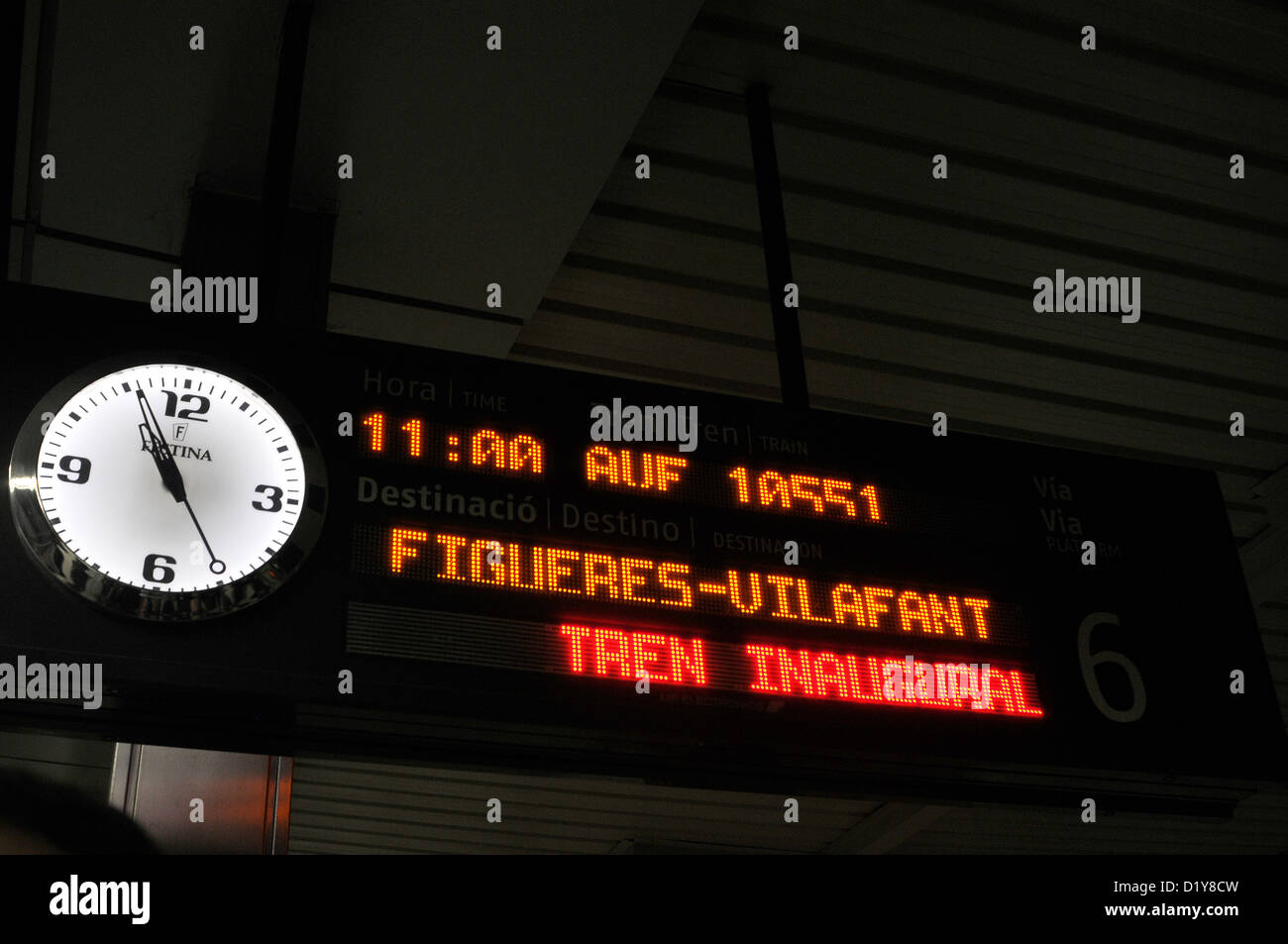 time table of trains of the new high-speed rail line (AVE) The route ...