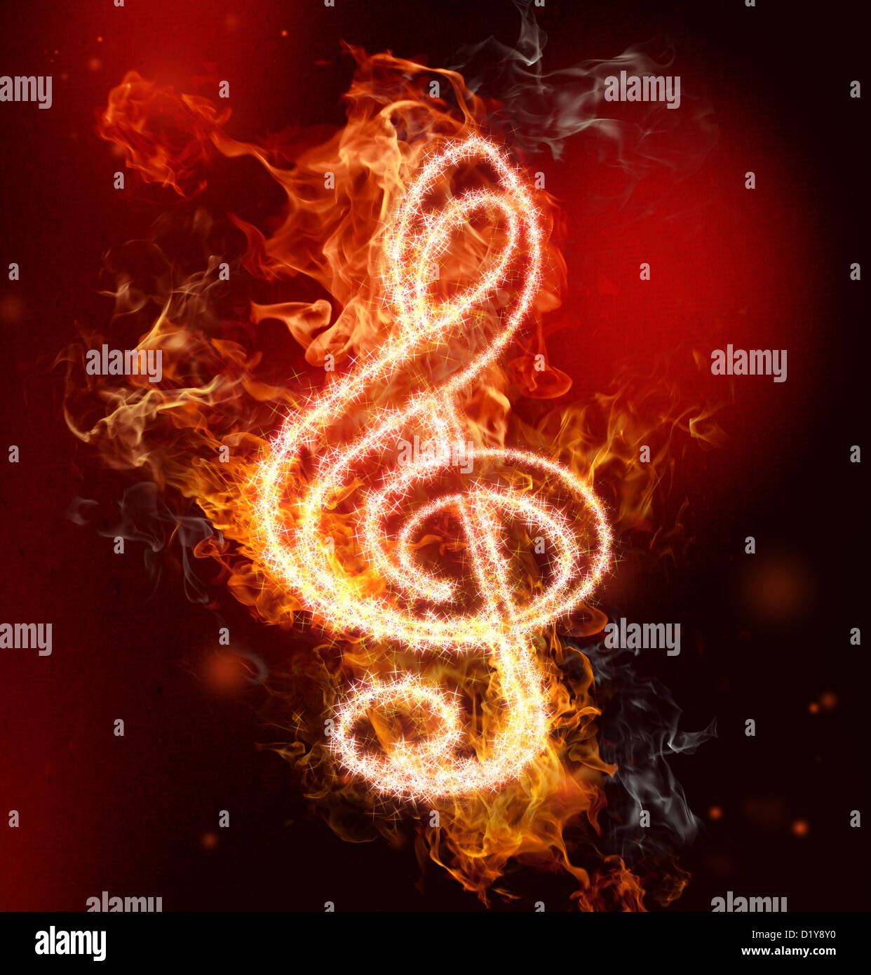 Music clef burning treble notation hi-res stock photography and images ...