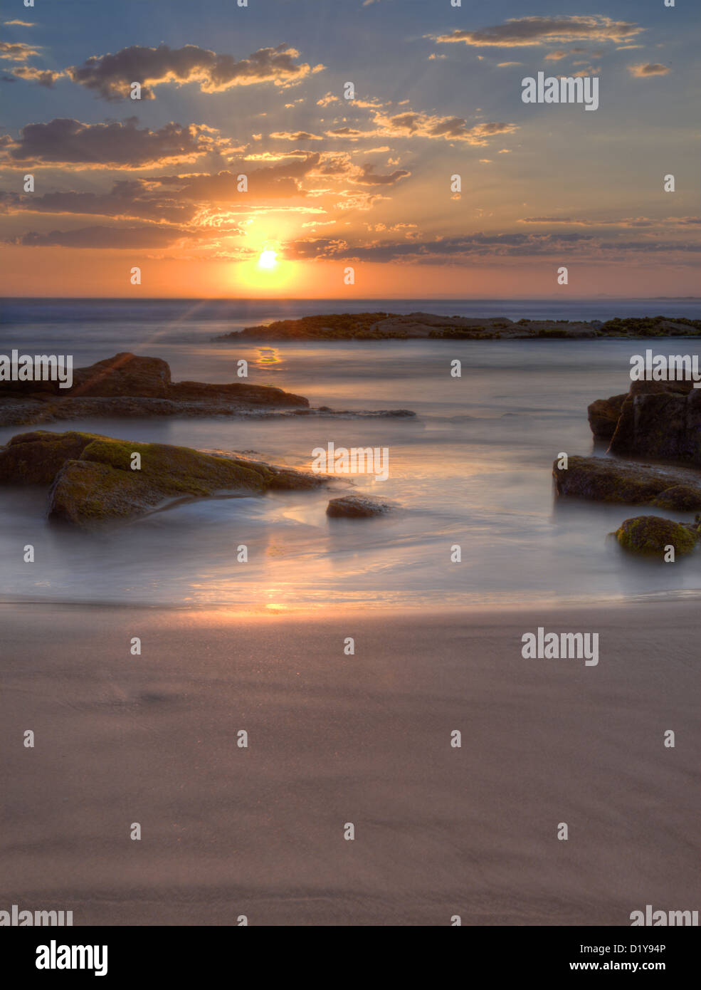 Sunset at Birubi Beach in NSW, Australia Stock Photo - Alamy