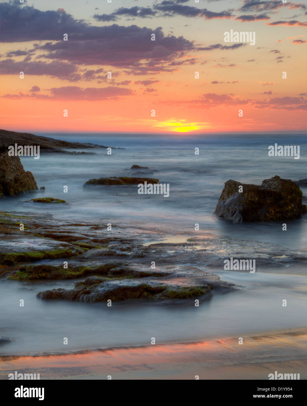 Sunset at Birubi Beach in NSW, Australia Stock Photo - Alamy