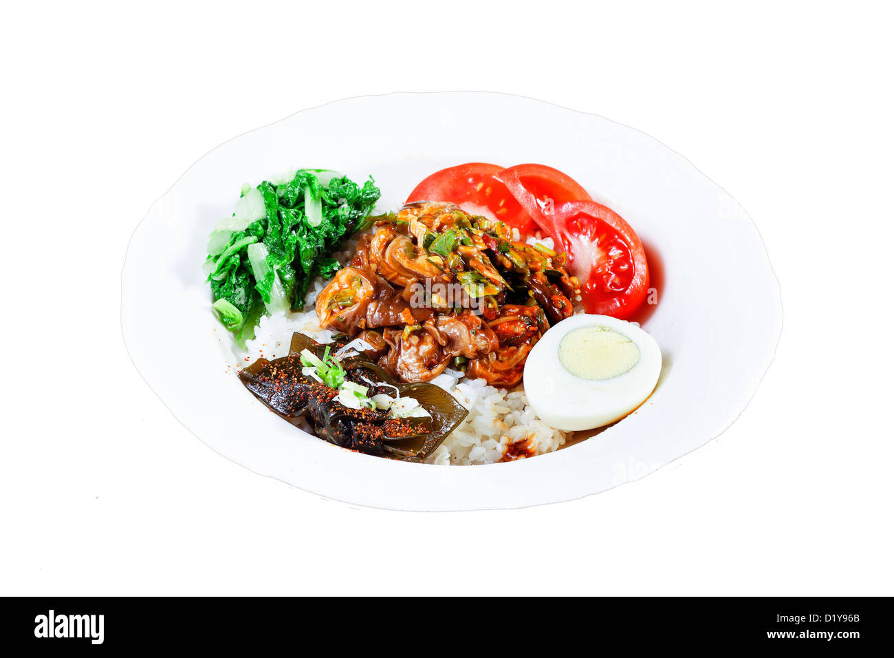 Taiwan famous food - pork intestine thin noodles Stock Photo - Alamy