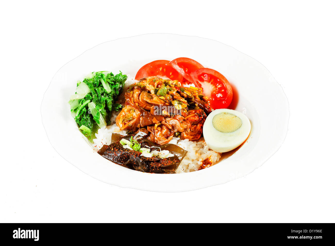 Taiwan famous food - pork intestine thin noodles Stock Photo - Alamy