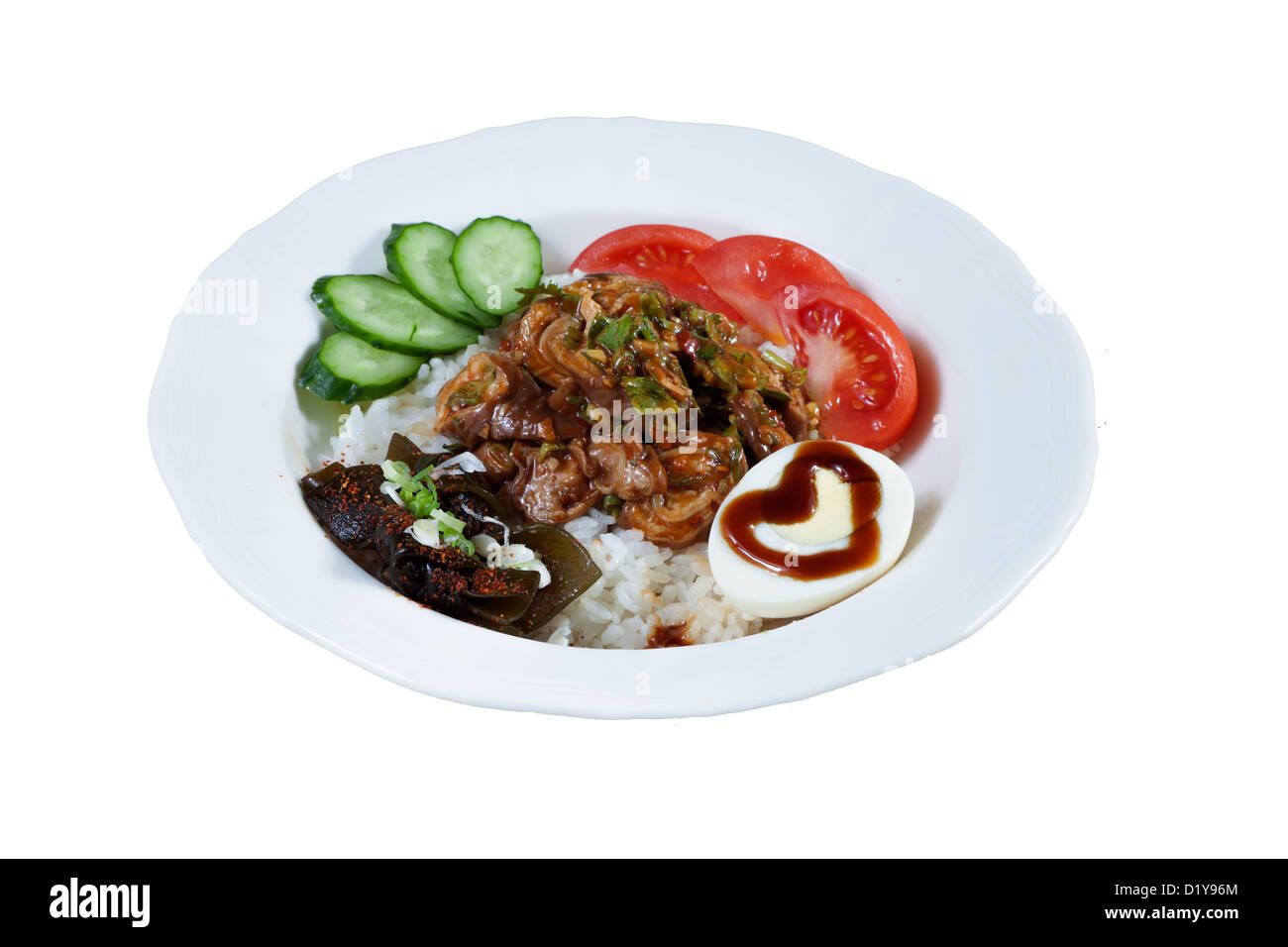 Taiwan famous food - pork intestine thin noodles Stock Photo - Alamy