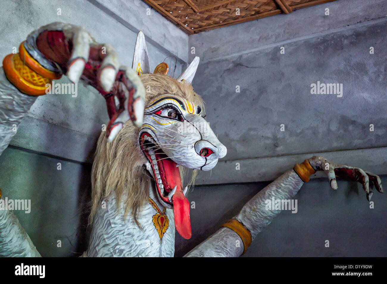 Hindu clay mask of a mythical animal at Shamaguri Sattra (Hindu ...