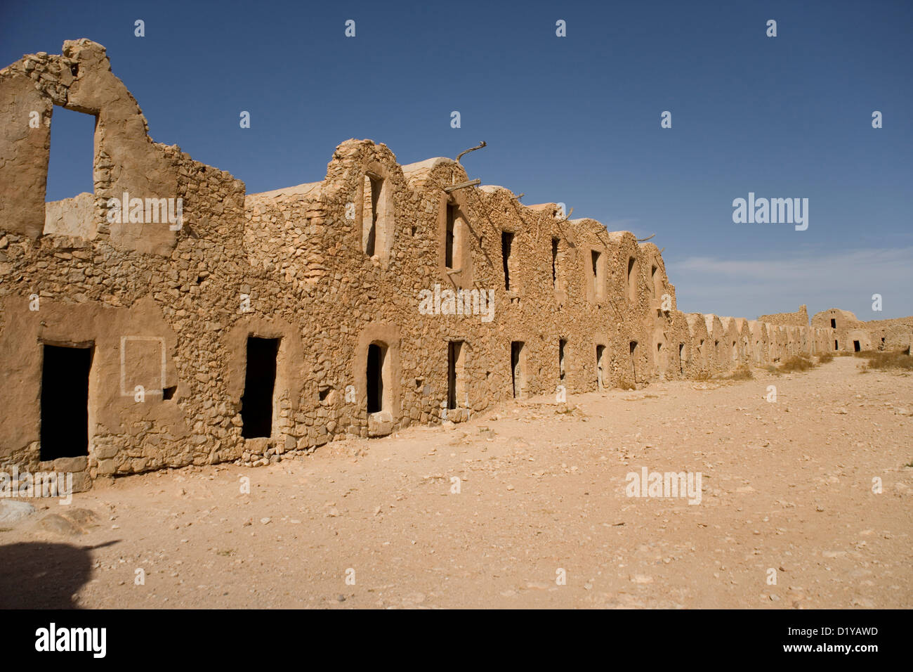 Ksar El Ferch a fortified granary near Tatouine in the Sahara desert in ...