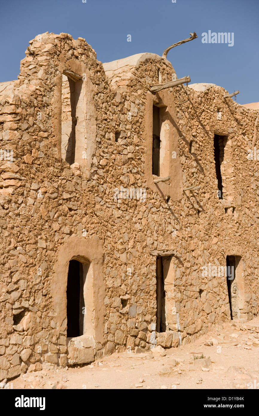 Ksar El Ferch a fortified granary near Tatouine in the Sahara desert in ...