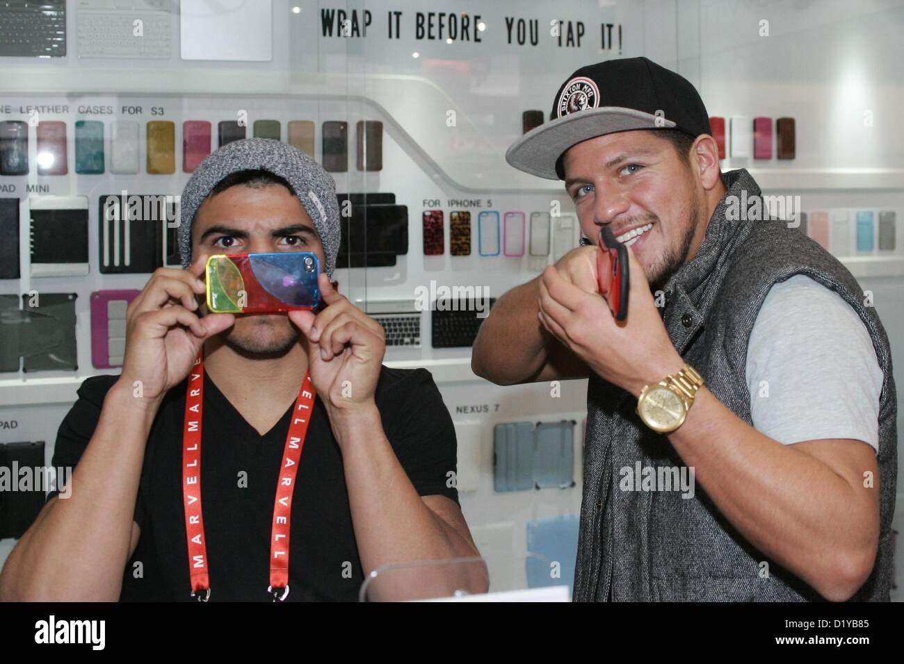 Victor Ortiz, Diego Magdaleno inside for Celebrity Candids at Consumer ...